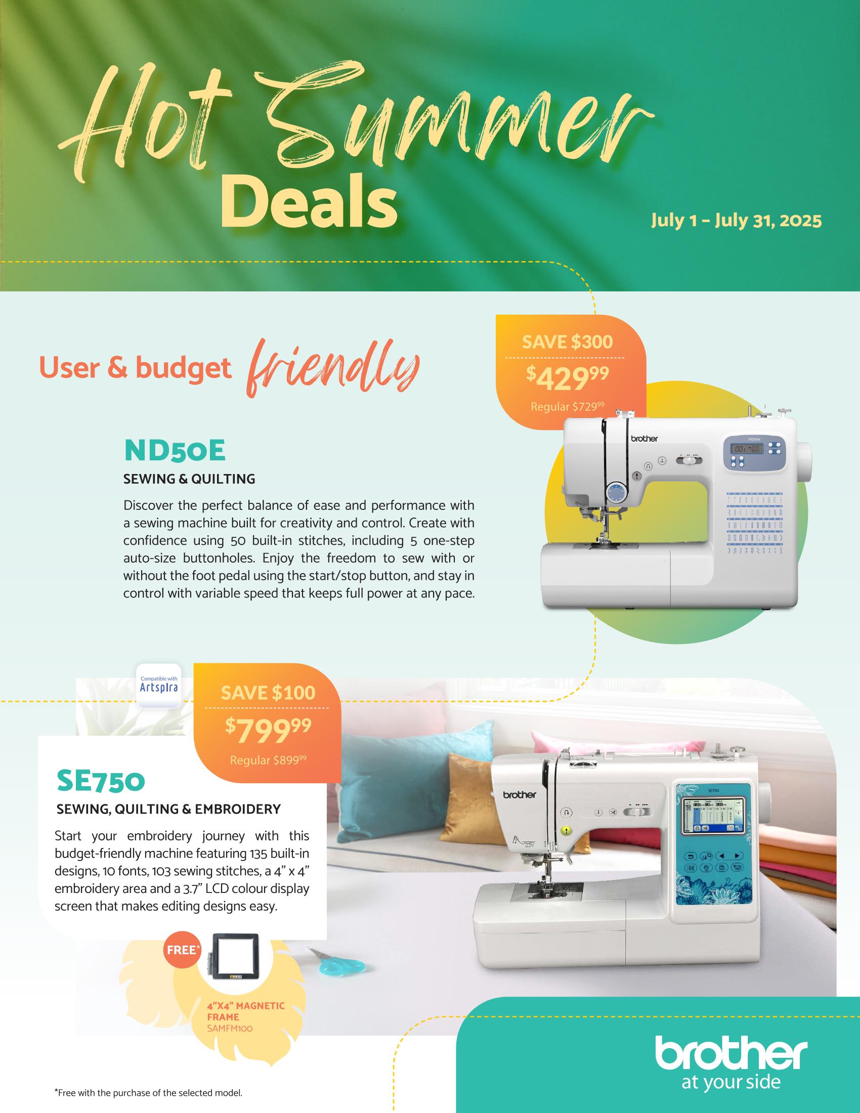 Specials & Flyers • Sawyer Sewing Centre • Victoria BC